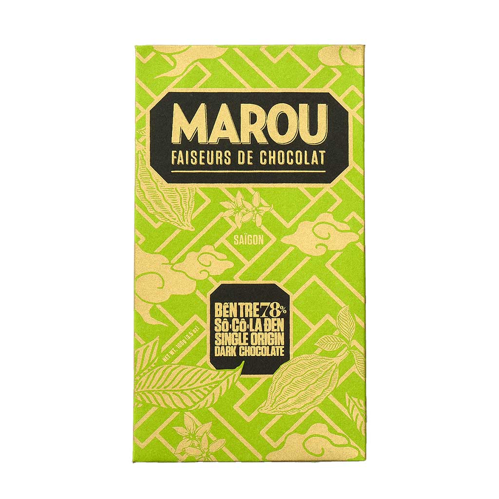 Marou: Sô cô la Đồng Nai 68% vị cam & bạc hà 80g – CON NGỖNG VÀNG